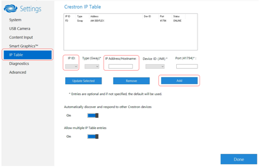 Airmedia: How to Setup Crestron Flex Mode