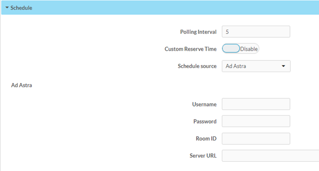 Configuring Ad Astra as a Scheduling Provider