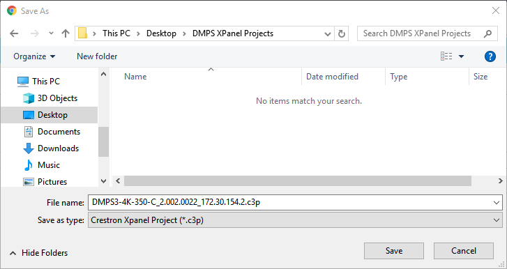 DM-MD64x64/128x128: Desktop XPanel Setup Instructions